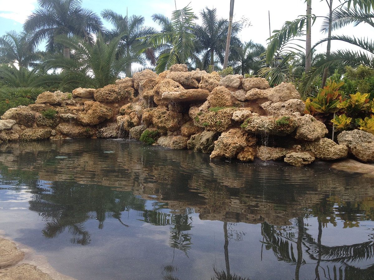 Exotic Landscape Design, Landscape Installation, Custom Waterfalls: Miami
